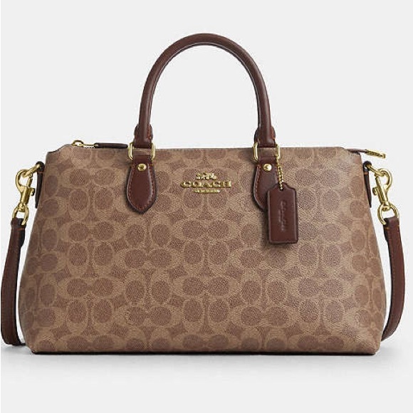 Coach | Bags | Coach Georgia Satchel Bag In Signature Canvas | Poshmark